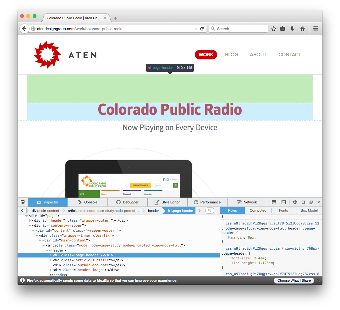 How To Determine Which Css Is Styling An Element Aten Design Group